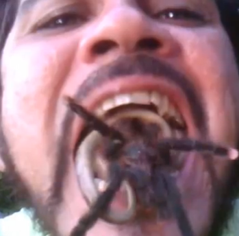 #WTFasho Man Puts A Poisonous Snake & Tarantula In His Mouth!